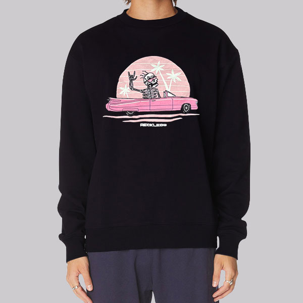 Funny Skeleton Driving Reckless Shirt Cheap | Made Printed